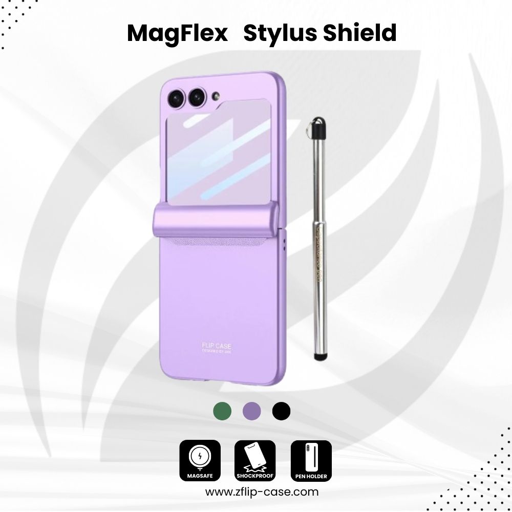 MagFlex Z Flip 6, 5 Stylus Shield Case with HD Screen Protection – Z Flip Case